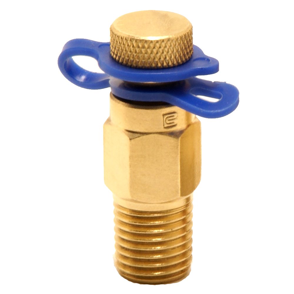 Brass Test Binder Point - Blue | FlowQuip